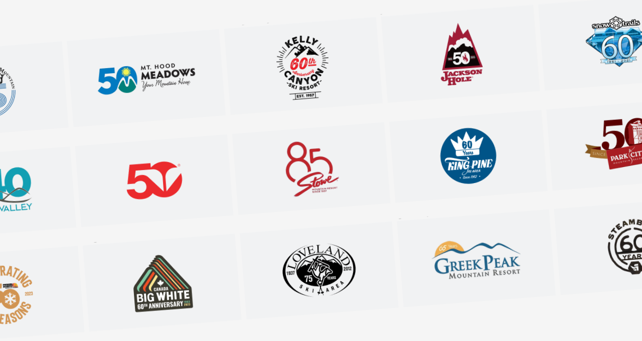 Twenty three ski resort anniversary logos to inspire your own ...